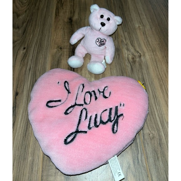 Holiday | Limited Edition I Love Lucy Heart Shaped Plush Pillow W Teddy ...